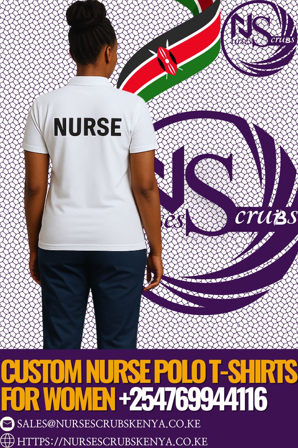 Custom Nurse Polo T-shirts for Women Kenya - Nurses Scrubs Kenya