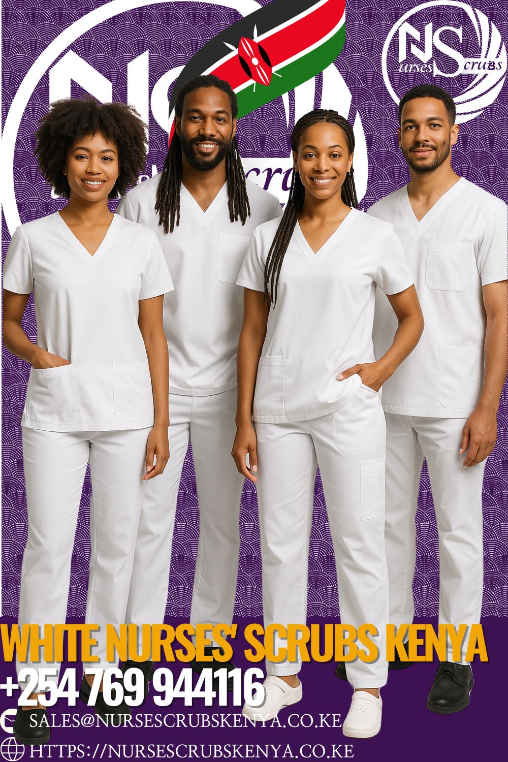 White Nurses' Scrubs for Sale in Kenya - Nurses Scrubs Kenya