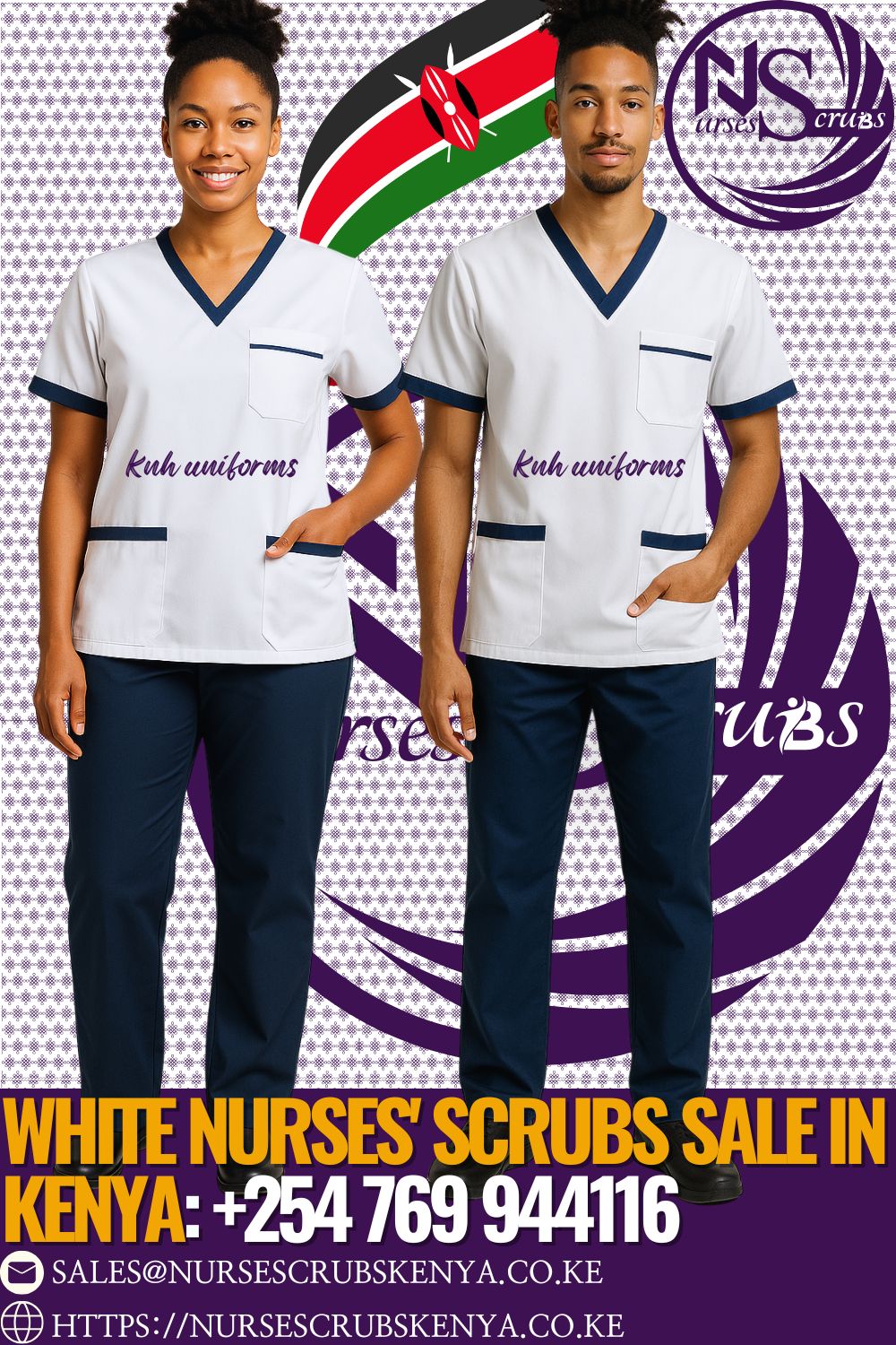 White Nurses' Scrubs for Sale in Kenya - Nurses Scrubs Kenya