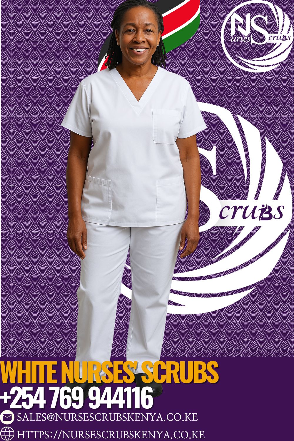 White Nurses' Scrubs - Nurses Scrubs Kenya