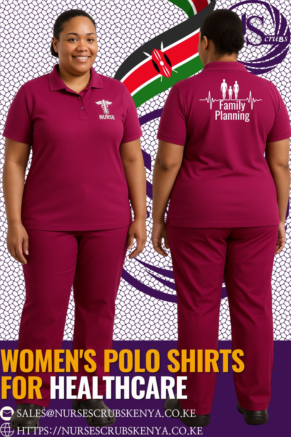 Women's Polo Shirts for Healthcare - Nurses Scrubs Kenya