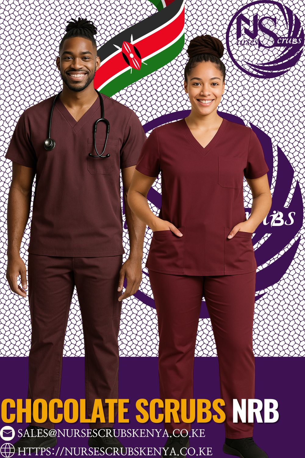 Chocolate Scrubs Kenya - Nurses Scrubs Kenya