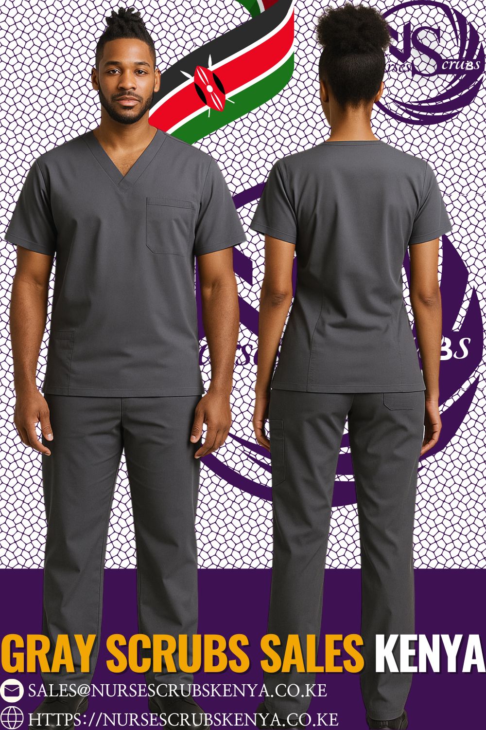 Gray Scrubs Kenya - Nurses Scrubs Kenya