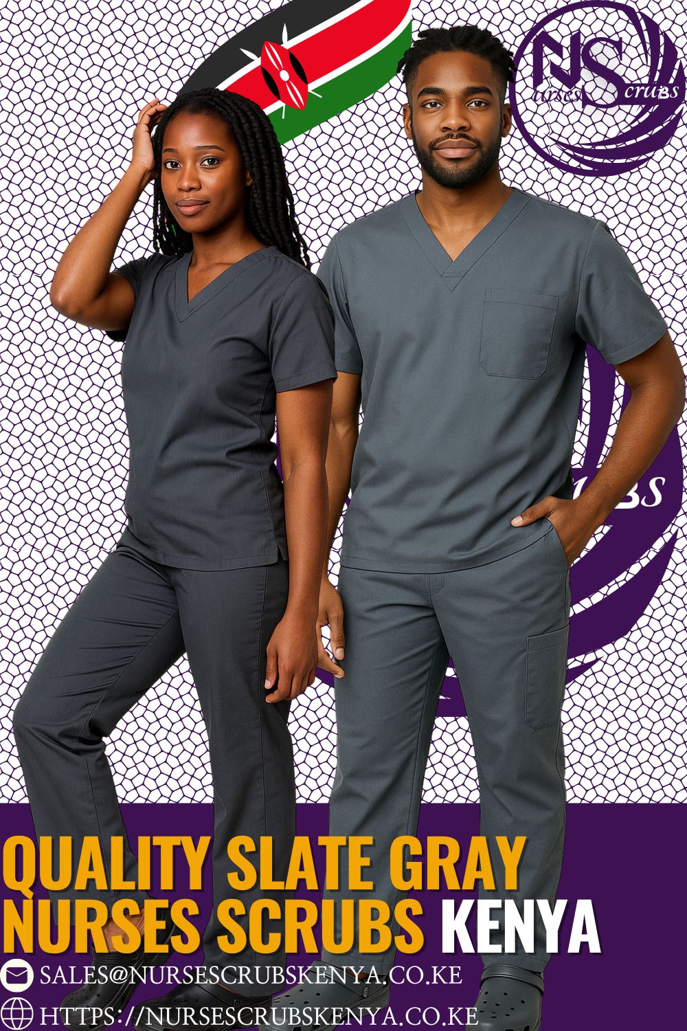 Slate Gray Nurses Scrubs Kenya - Nurses Scrubs Kenya